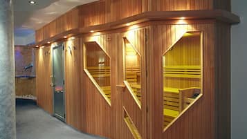 Sauna seca, banheira de hidromassagem, sauna a vapor, banho turco/hammam