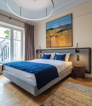 Quarto casal luxo, vista para o pátio | Vista para o pátio