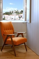 Quarto casal ou duplo premium (Castle and River View) | Roupas de cama premium, frigobar, cofres nos quartos, escrivaninha