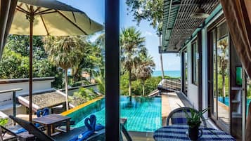 2 bedroom Suite with Pool Villa | 1 quarto, roupa de alta qualidade, secretária