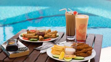 Pequeno-almoço tipo buffet diário (50 AED por pessoa)