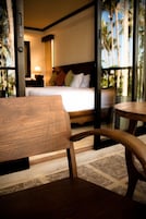 Quarto superluxo, vista para o mar | Roupas de cama antialérgicas, frigobar, cofres nos quartos, escrivaninha
