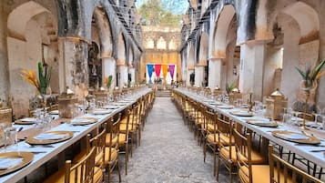 Espaço exterior para banquetes