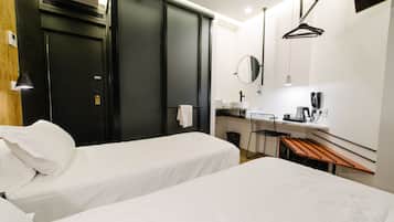 Quarto Twin | 1 quarto, cofre no quarto, secretária, quartos insonorizados