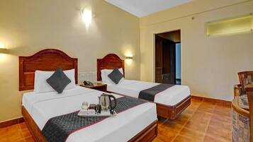 Quarto Duplo ou Twin Deluxe | Lençóis de algodão egípcio, camas de colchão pillowtop, minibar