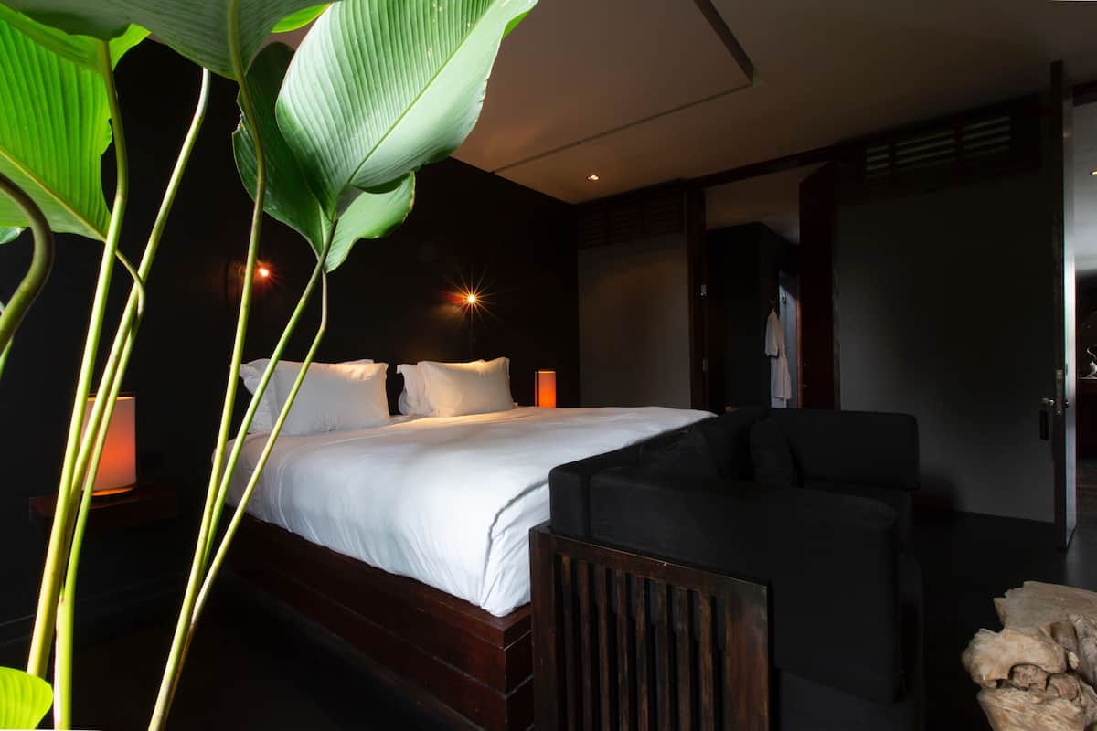 Quarto panorâmico, vista para o jardim | 1 quarto, roupas de cama premium, frigobar, cofres nos quartos