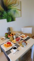 Opções para refeição no quarto