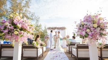 Área externa para casamento