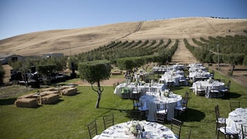 Área externa para banquete