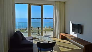 Suite Executiva, 1 quarto, varanda, vista para o mar | 1 quarto, minibar, cofre no quarto, cortinas/cortinados opacos