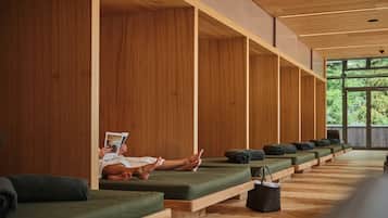 Sauna seca, sauna a vapor, tratamentos corporais, banhos de lama