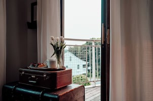 Quarto Premium, 1 cama queen-size | Lençóis de algodão egípcio, roupa de alta qualidade, minibar 