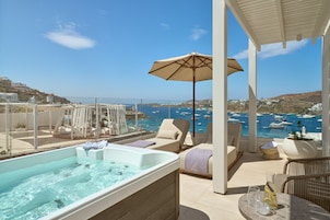 Panoramic Double Sea View Room with Outdoor Jacuzzi | Vista para praia/oceano