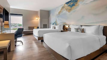 1 quarto, individualmente mobiliados, escrivaninha