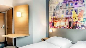 Quarto Duplo | Roupa hipoalergénica, secretária, quartos insonorizados, Wi-fi grátis