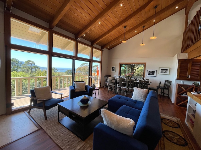 Big Sur-style Lodge In Carmel - Panoramic Views! Hot-tub, Game Room/pool & Dogs - Monterey, CA