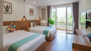 Quarto casal panorâmico de uso individual | Roupas de cama premium