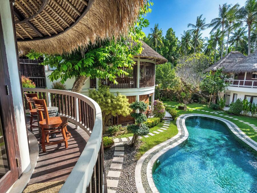 Double Room with Balcony and Pool/Garden View | Vista da sacada