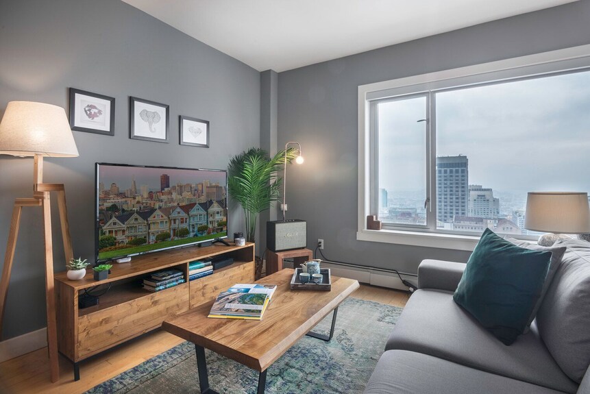 Bright Nob Hill Studio W/ Gym, Sauna + City View By Blueground - San Francisco, CA