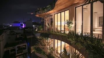 Vista para o campo desde o alojamento