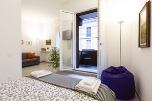 Apartamento | 1 quarto, roupa de alta qualidade, edredões de penas 