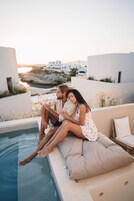 Suíte lua de mel, vista para o mar | Terraço/pátio