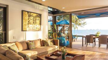 TV de ecrã plano, leitor de DVD, base para iPod