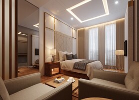 Roupas de cama premium, frigobar, cofres nos quartos, escrivaninha