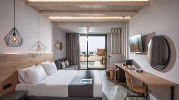 Suite Júnior, piscina privativa | Roupa de alta qualidade, Wi-fi grátis, roupa de cama fornecida