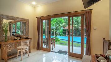 Suite Executiva, 1 quarto, vista para a piscina | Vista do quarto