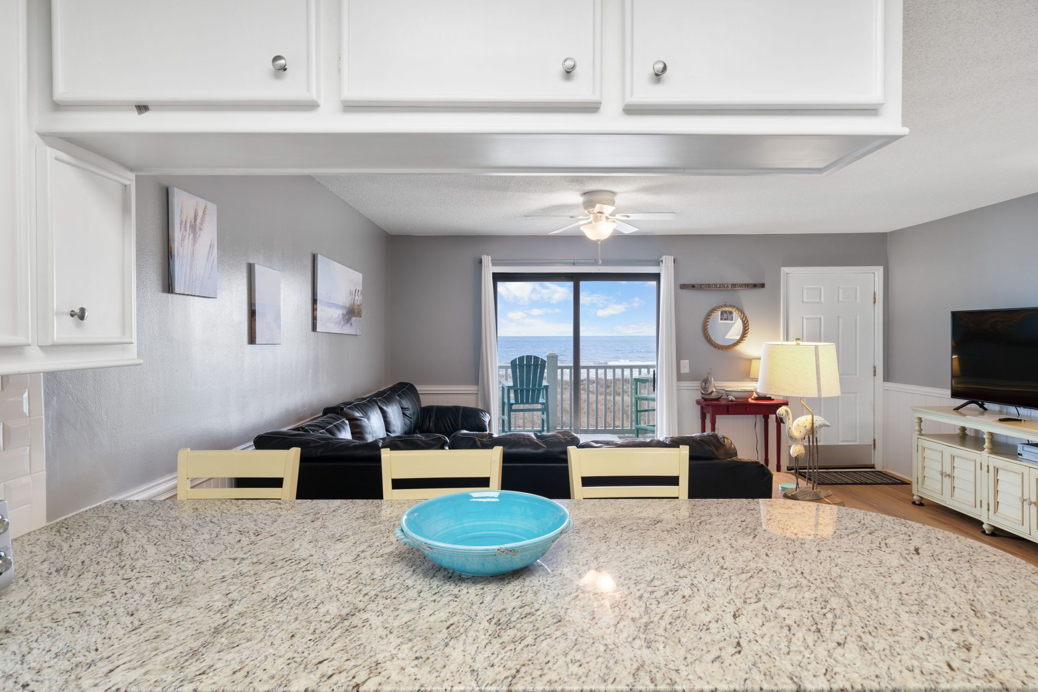 Serenity Now By Carolina Getaway | Oceanfront Condo W/ Balcony & Coastal Charm - Carolina Beach, NC