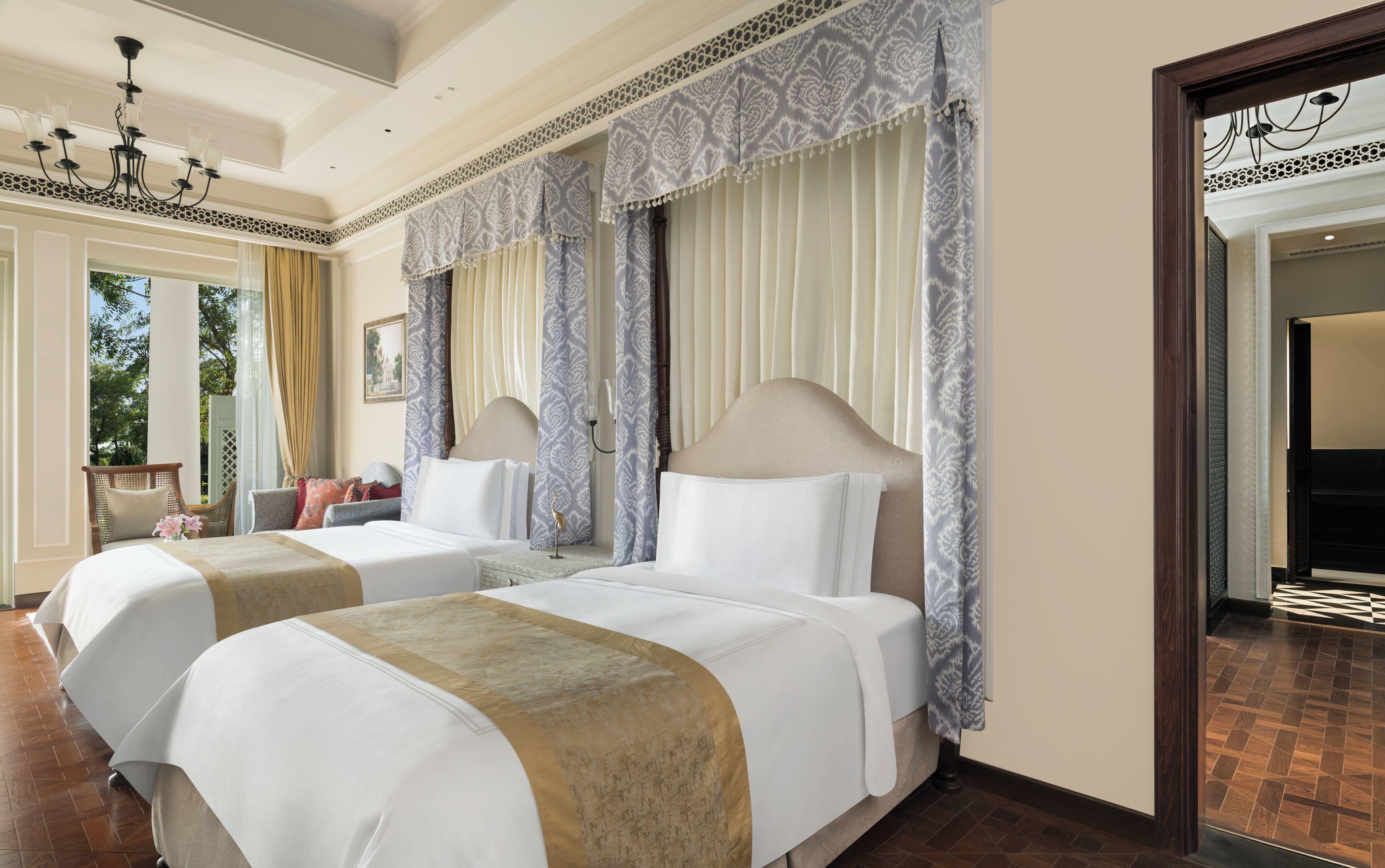 Lençóis de algodão egípcio, roupa de alta qualidade, minibar 