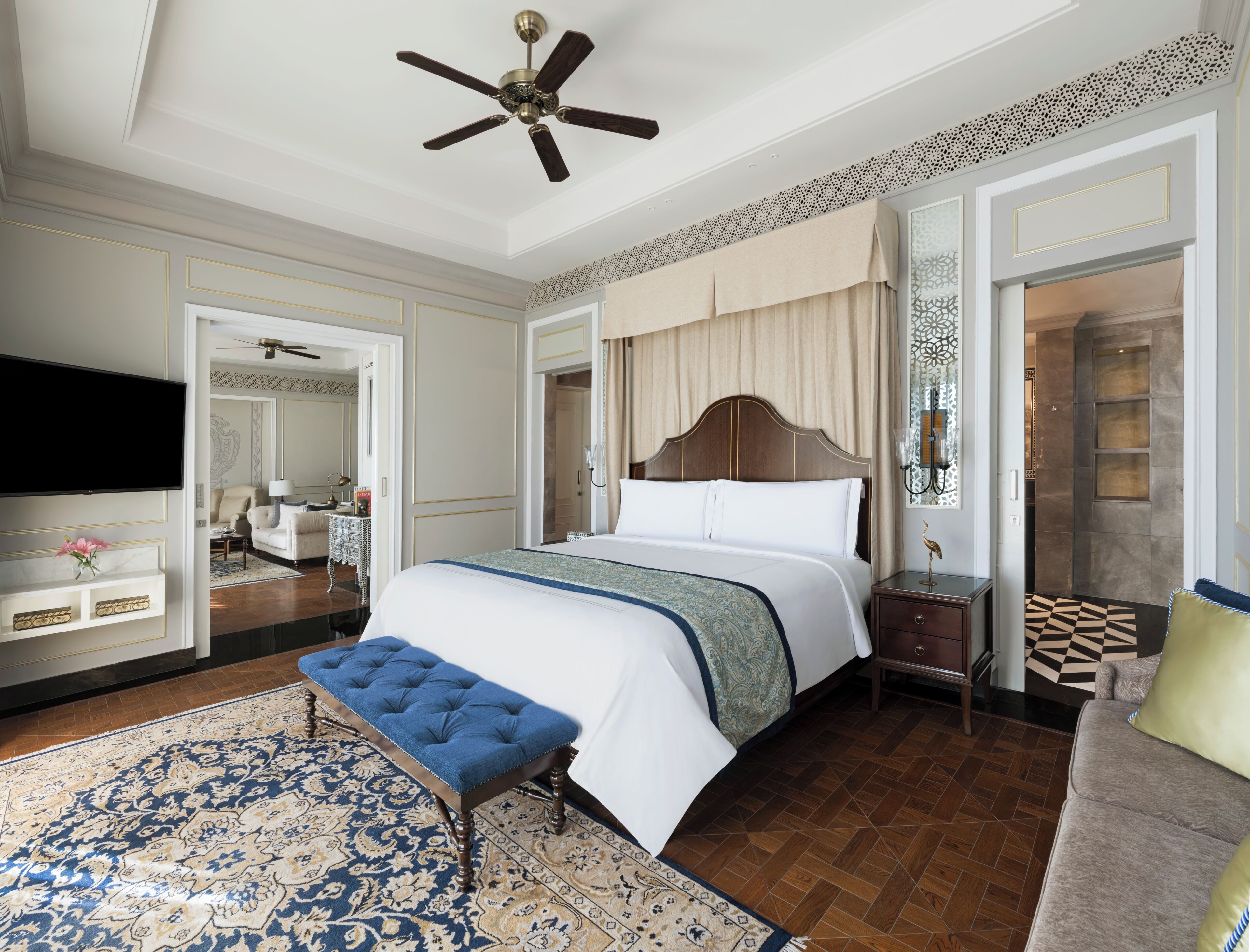 Lençóis de algodão egípcio, roupa de alta qualidade, minibar 