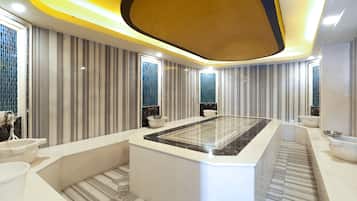 Sala(s) para tratamentos a casais, sauna, banheira de hidromassagem