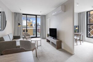 Apartamento Cidade, 1 quarto, varanda | Vista do quarto