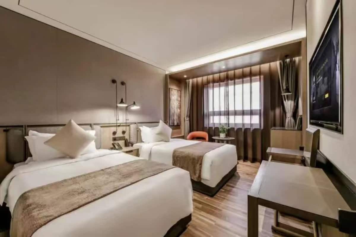 Quarto Twin Clássico | 1 quarto, cofre no quarto, cortinas/cortinados opacos