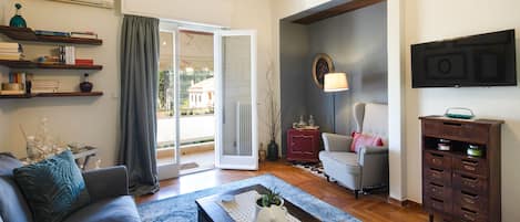 Apartamento Design | Sala de estar | TV de ecrã plano