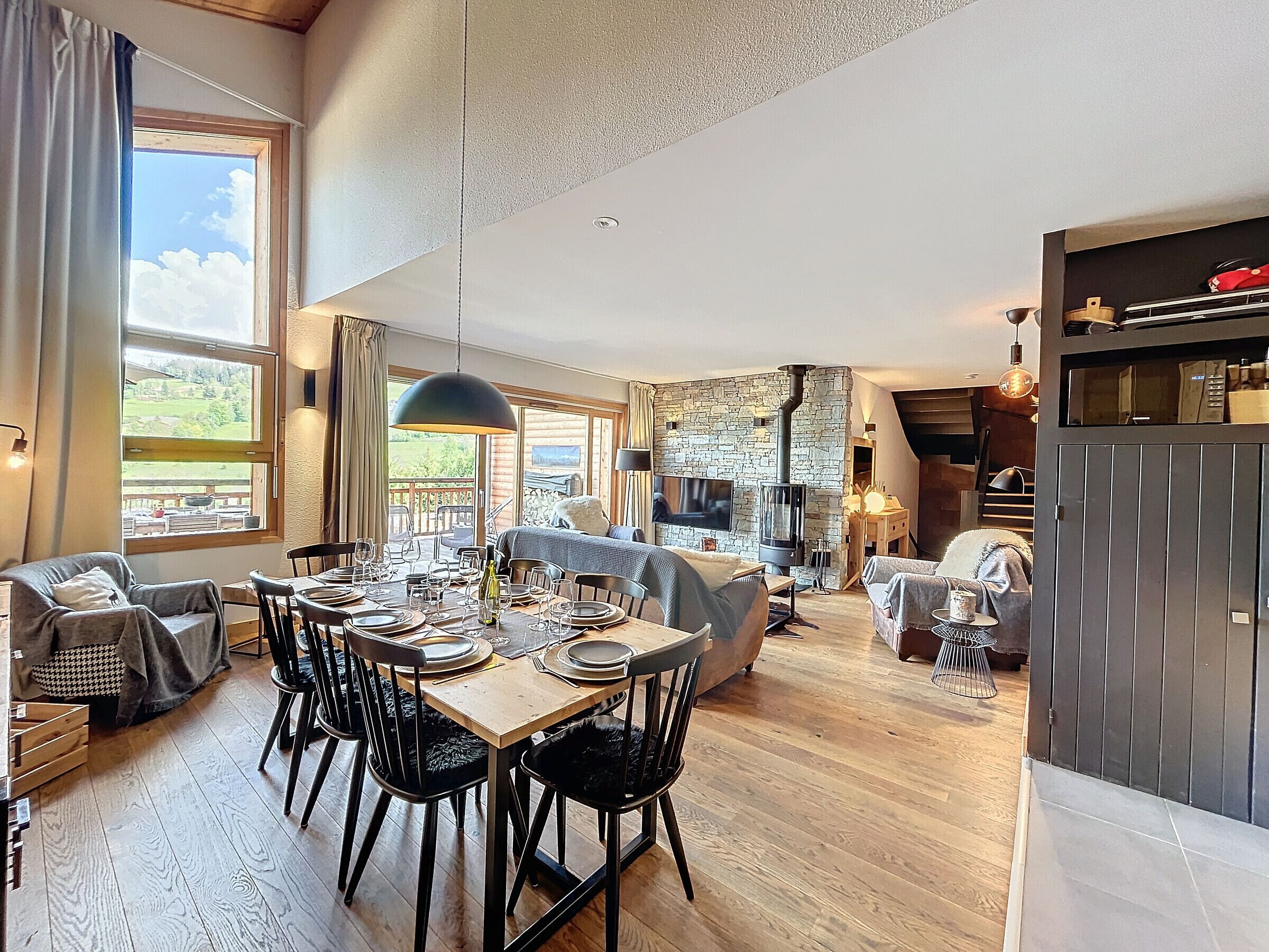 Demi-chalet De Luxe Avec Piscine Et Vue Mont Blanc - Cordon