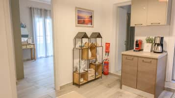 Apartamento Deluxe | Sala de estar | Televisor de 32 polegadas com canais por cabo