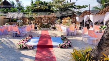Espaço exterior para banquetes