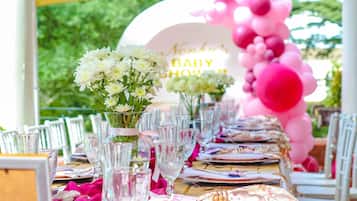 Espaço exterior para banquetes