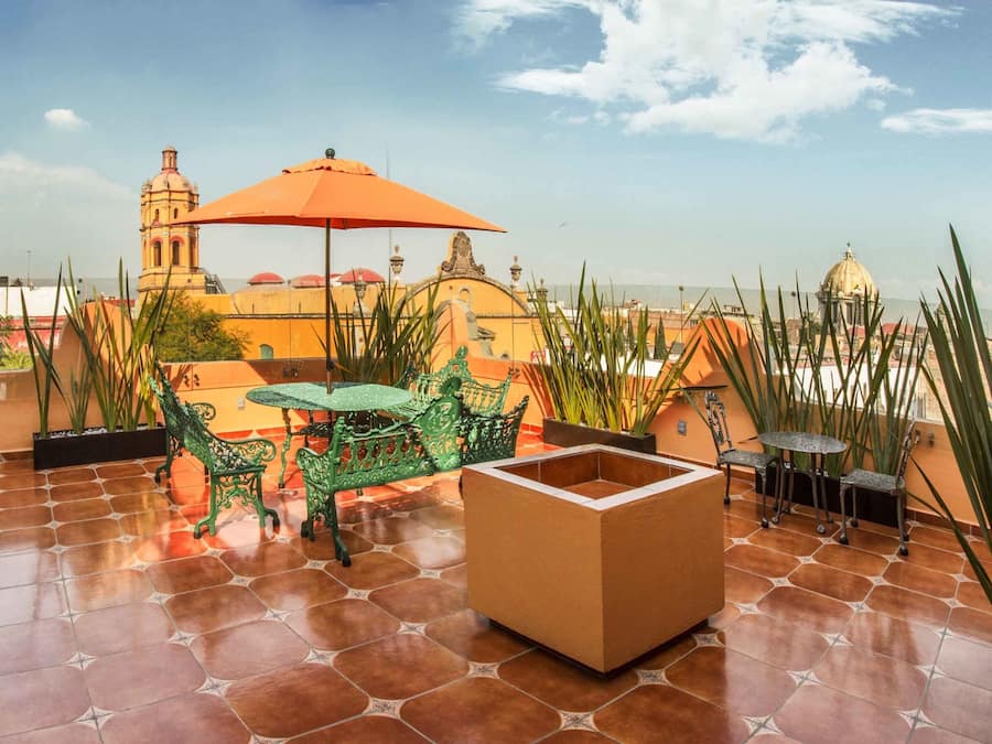 Terraço no piso superior