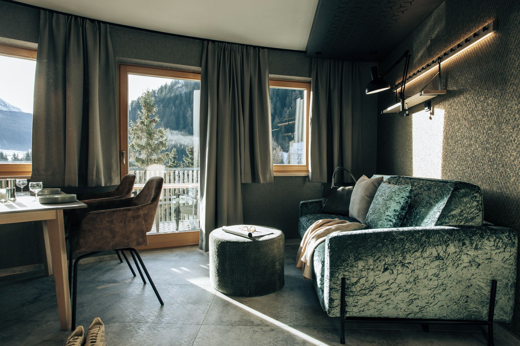 Apartamento, terraço, vista para o jardim (Gipfelruhe L) | Roupa de alta qualidade, minibar, cofre no quarto 