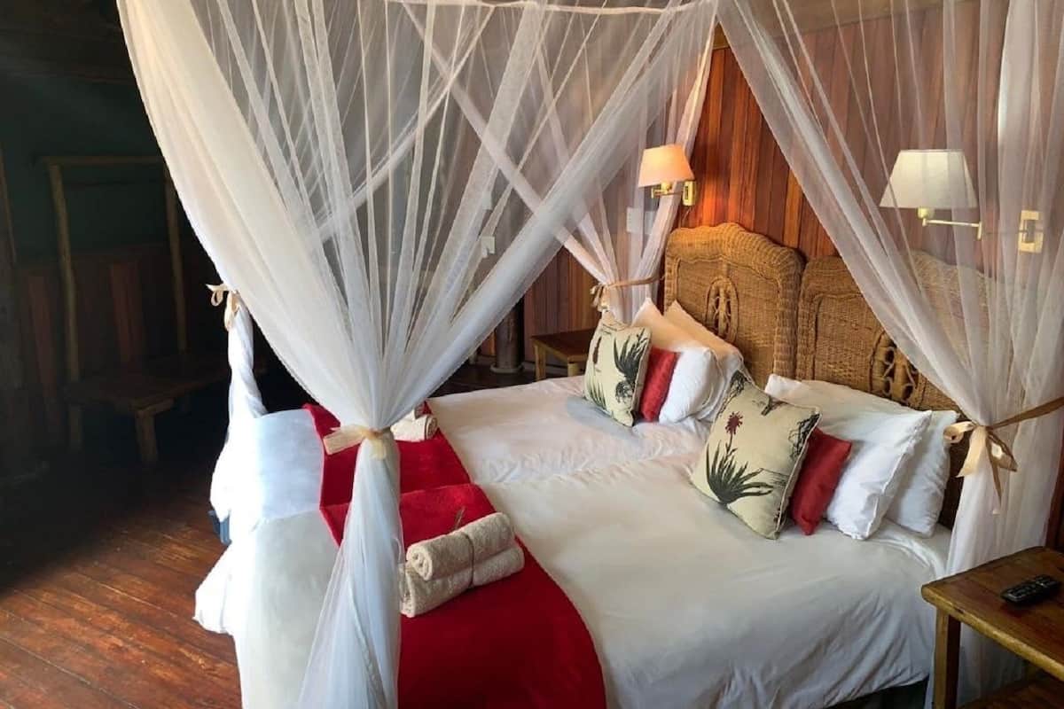 Chalé premium | 1 quarto, roupas de cama premium, cofres nos quartos, escrivaninha