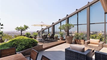 Suíte presidencial, 1 cama King, vista para o rio | Roupas de cama de algodão egípcio, roupas de cama premium