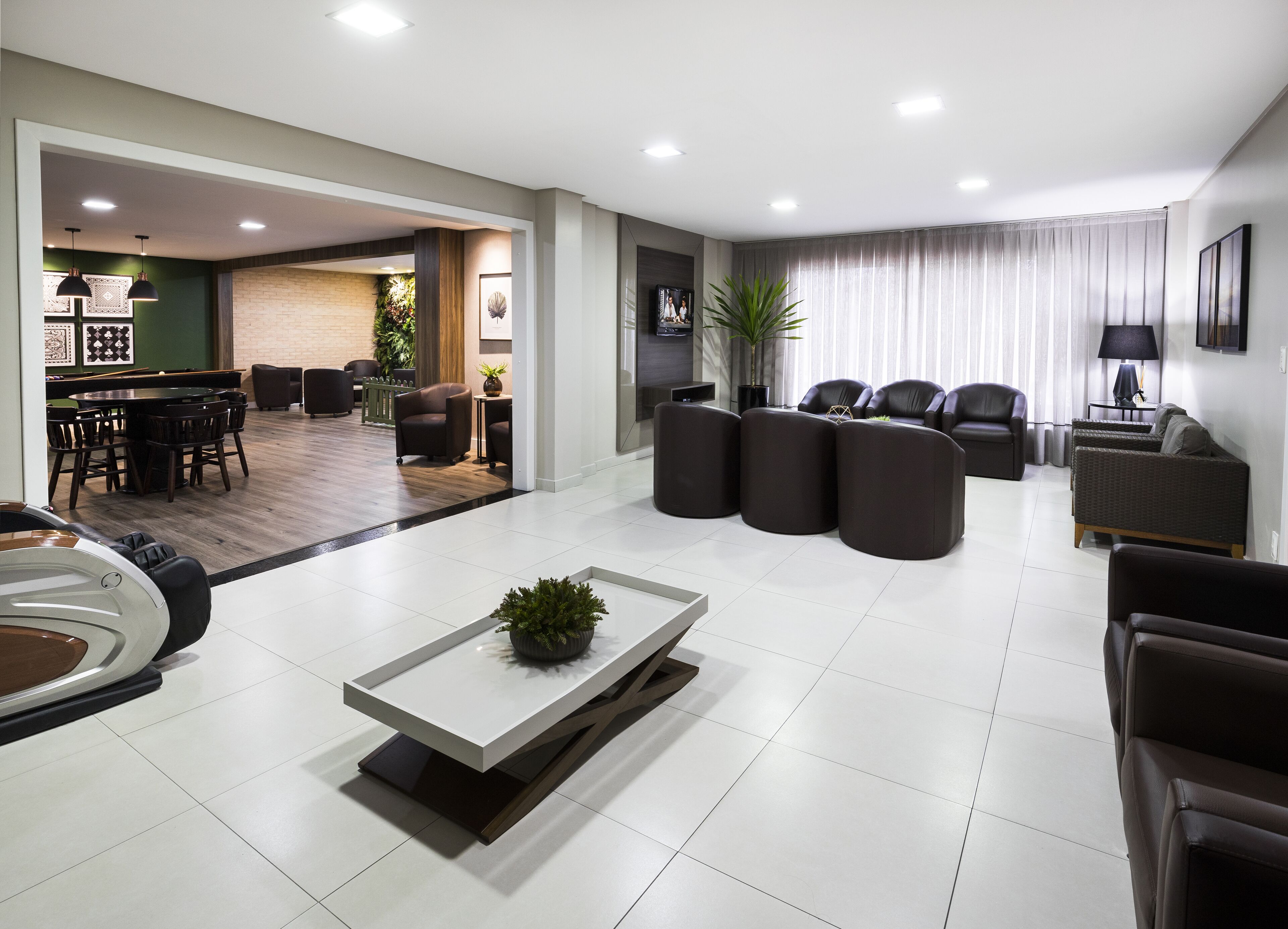 Área de estar no saguão