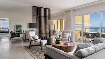 Suite Club, 1 cama king-size, não fumadores, junto ao mar | 1 quarto, roupa de alta qualidade, minibar, cofre no quarto