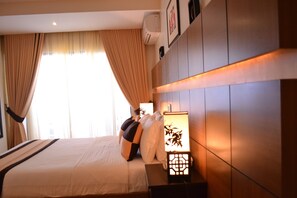 Quarto premier | Roupas de cama premium, cofres nos quartos, individualmente decorados