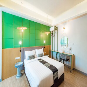 Suíte estúdio | Cofres nos quartos, escrivaninha, Wi-Fi de cortesia, roupa de cama