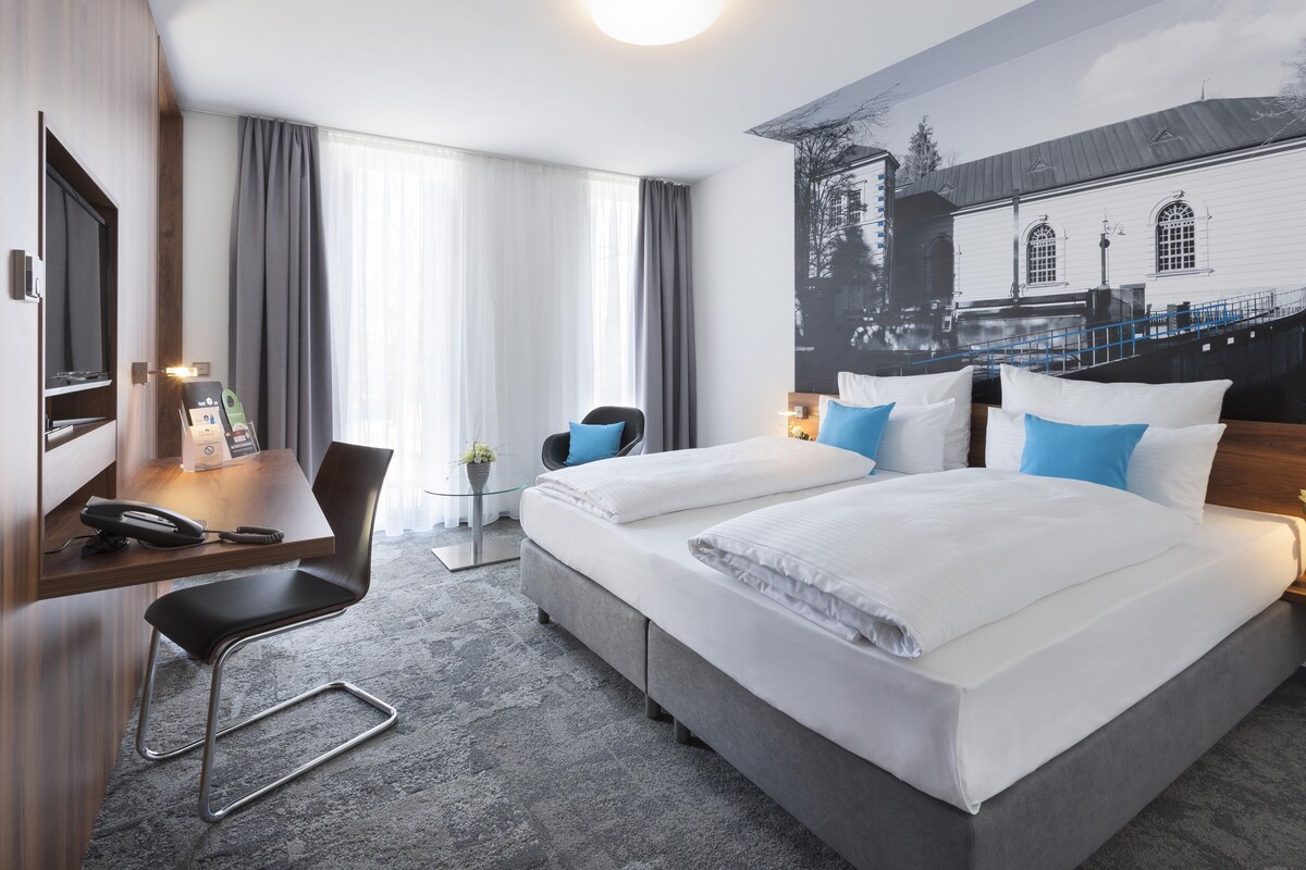 Quarto executivo, 1 cama de casal (Converts to 2 Twin Beds) | Roupas de cama antialérgicas
